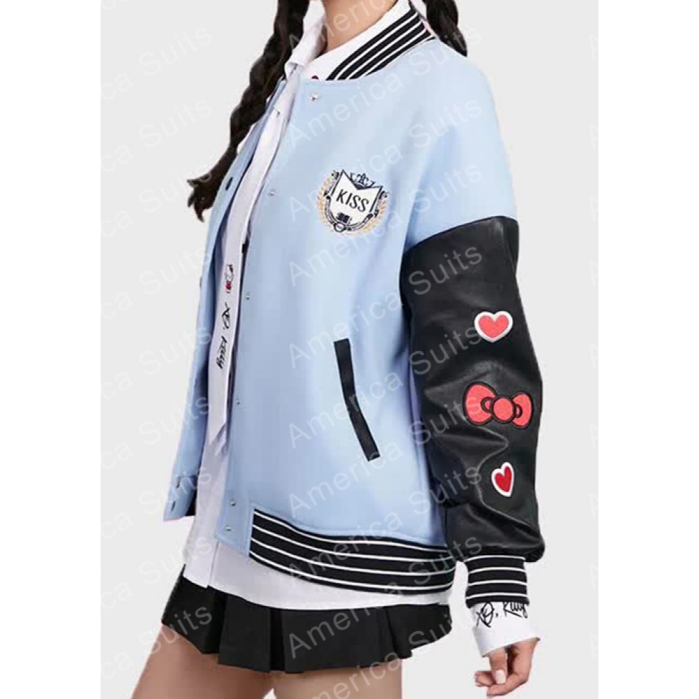 XO Kitty Hello Kitty Varsity Jacket | AmericaSuits